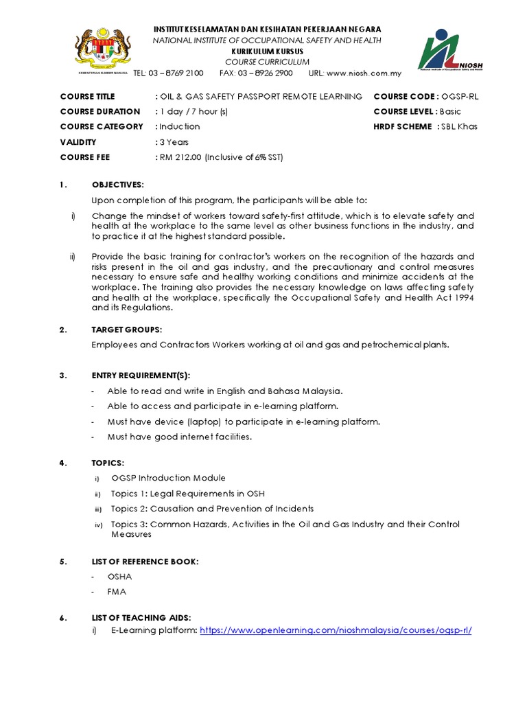 Niosh PDD CCCS Ogsp RL | PDF | Occupational Safety And Health | Labor ...