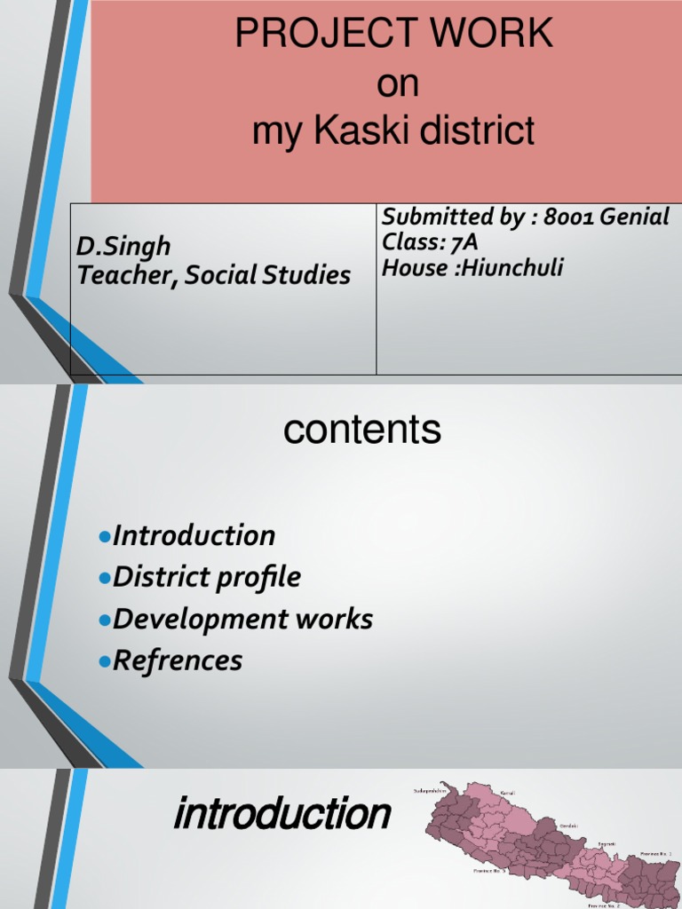 D.Singh Teacher, Social Studies: Submitted By: 8001 Genial Class: 7A ...