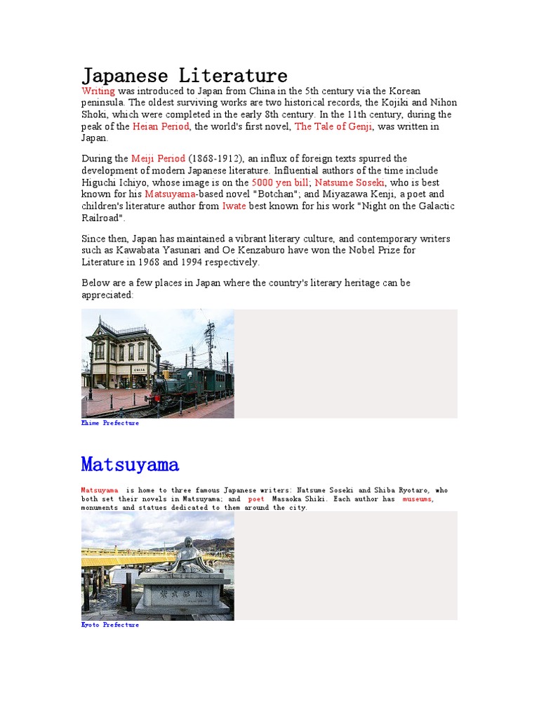 Japanese Literature | Download Free PDF | Japan