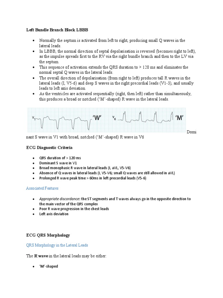 Left Bundle Branch Block LBBB | PDF | Electrocardiography ...