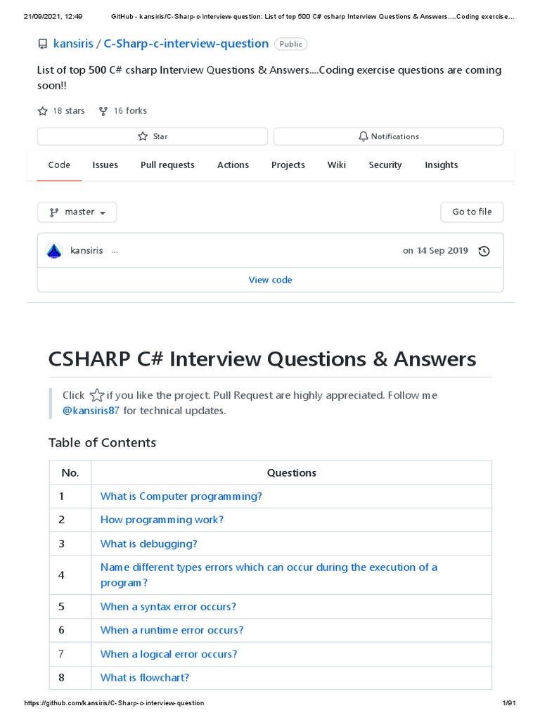 CSHARP C# Interview Questions & Answers | PDF | Parameter (Computer ... CSHARP C# Interview Questions & Answers | PDF | Parameter (Computer ...