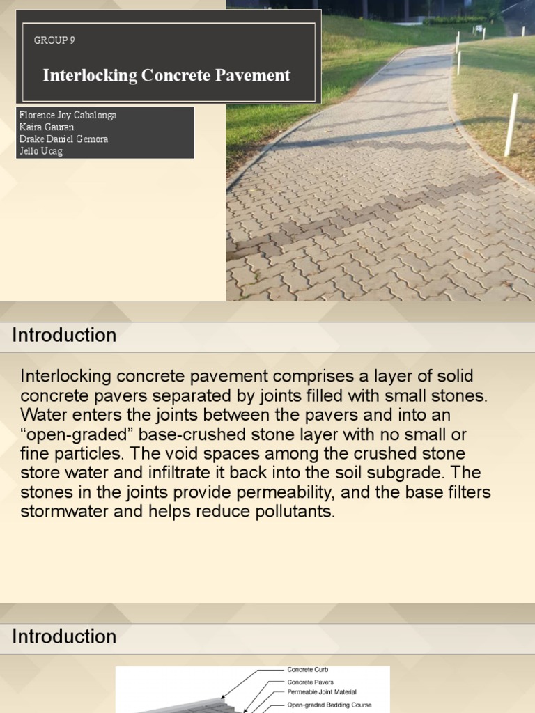 Interlocking Concrete Pavement | PDF | Concrete | Road