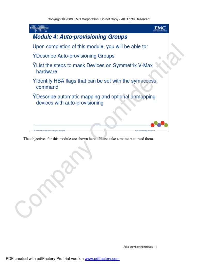 Fiden Tial: Module 4: Auto-Provisioning Groups | PDF | Computing | Computer Architecture