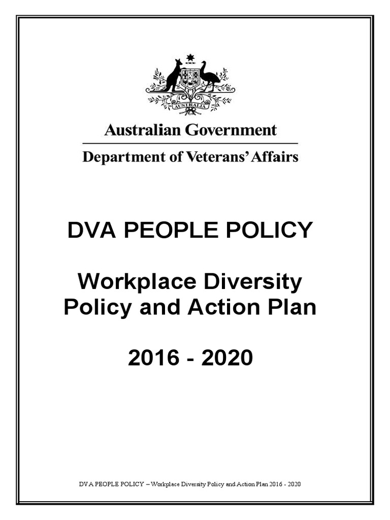 Dva People Policy Workplace Diversity Policy and Action Plan 2016 ...
