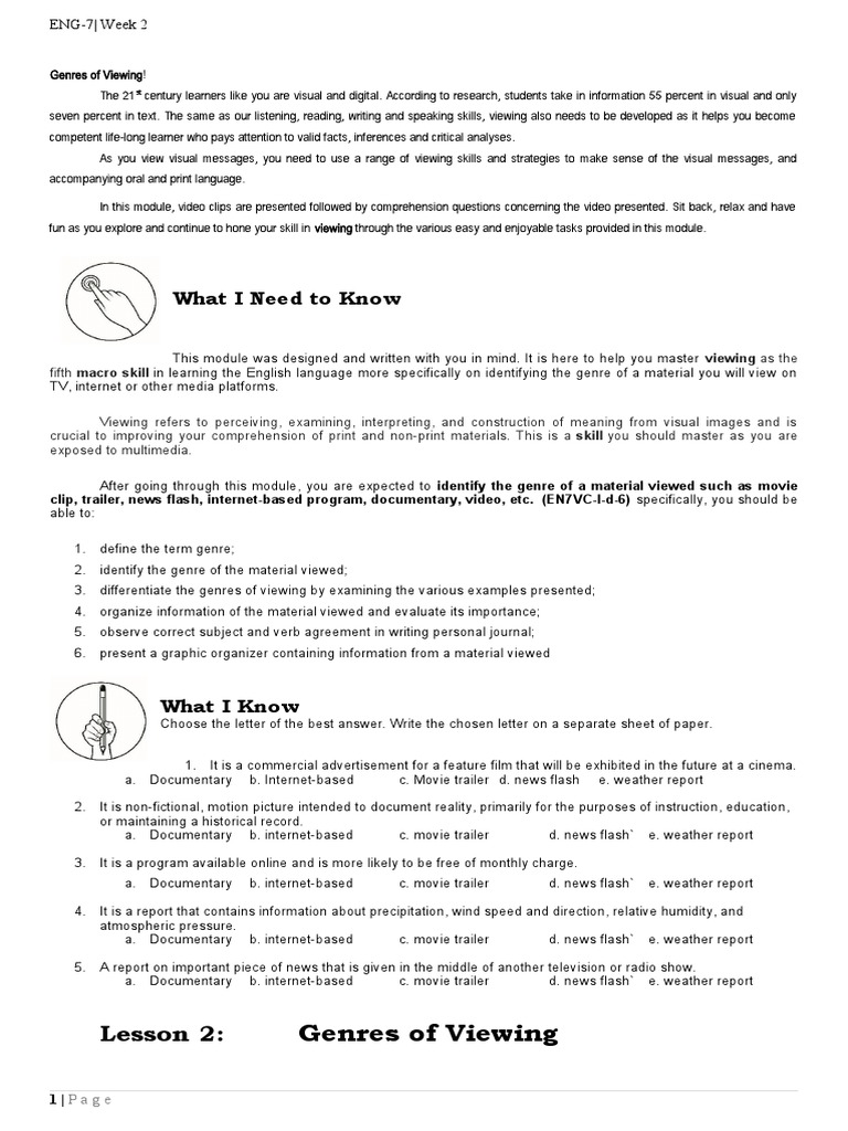 Module 2 Grade 7 | PDF | Subject (Grammar) | Grammatical Number