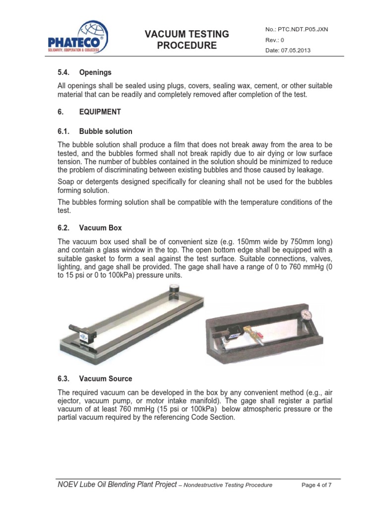 Box For Vacuum Test PDF Free | PDF | Technology & Engineering