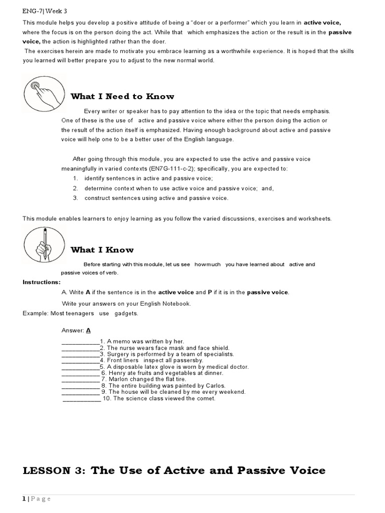 Module 3 Grade 7 | PDF | Verb | Subject (Grammar)