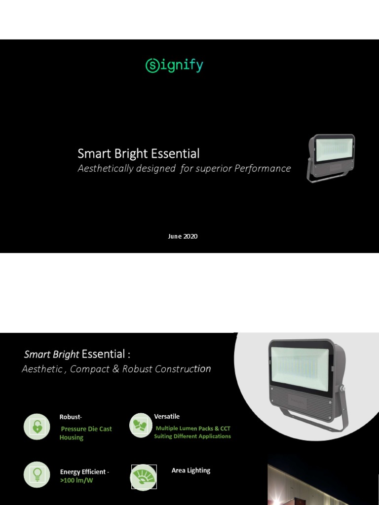 Philips 80 W Essential Smartbright Led Flood Light | PDF | Electronics ...