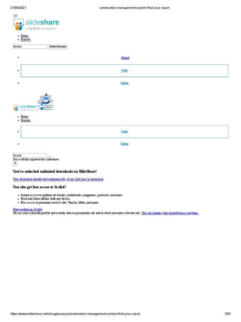 Construction Management System Final Year Report | PDF | Software ...