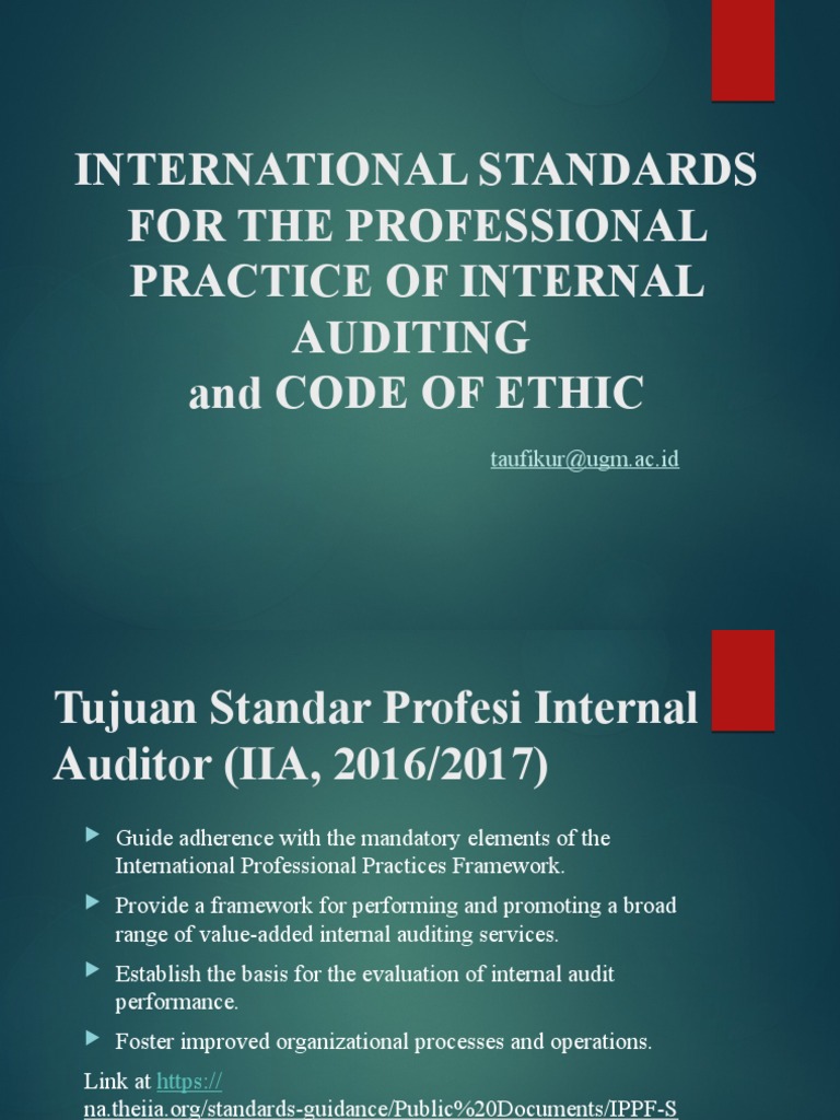 IIA 2017 Standards Overview and Ethics | PDF | Internal Audit | Audit