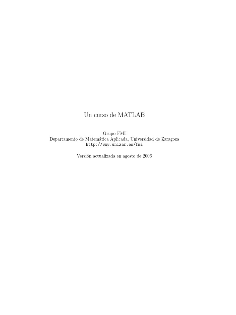 Guia de Matlab | PDF | Matriz (Matemáticas) | Archivo de computadora