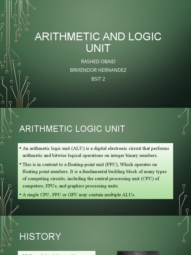 Overview of Arithmetic Logic Units | PDF | Mathematics | Electronic Design