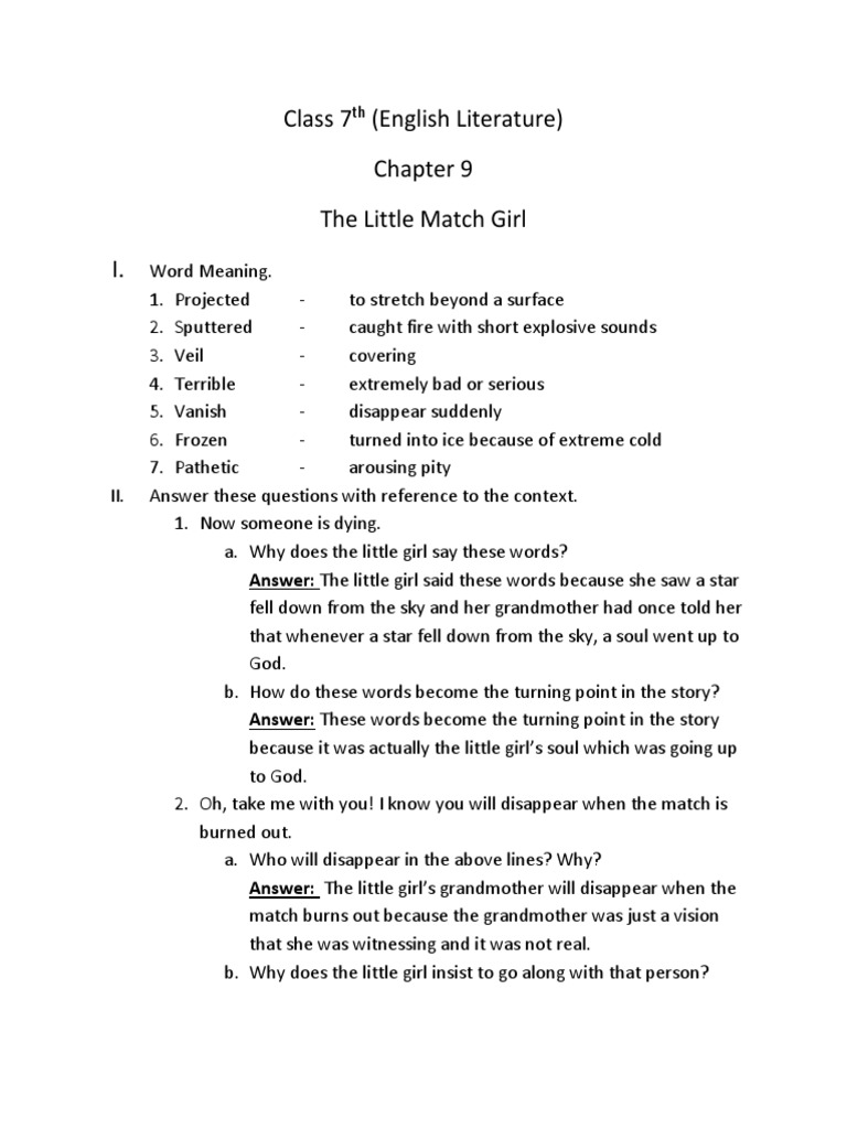 The Little Match Girl | PDF