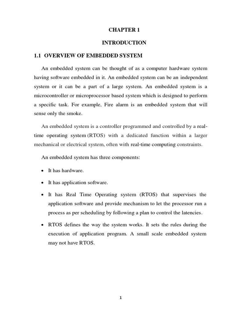 1.1 Overview of Embedded System | Descargar gratis PDF | Internet Of Things | Embedded System