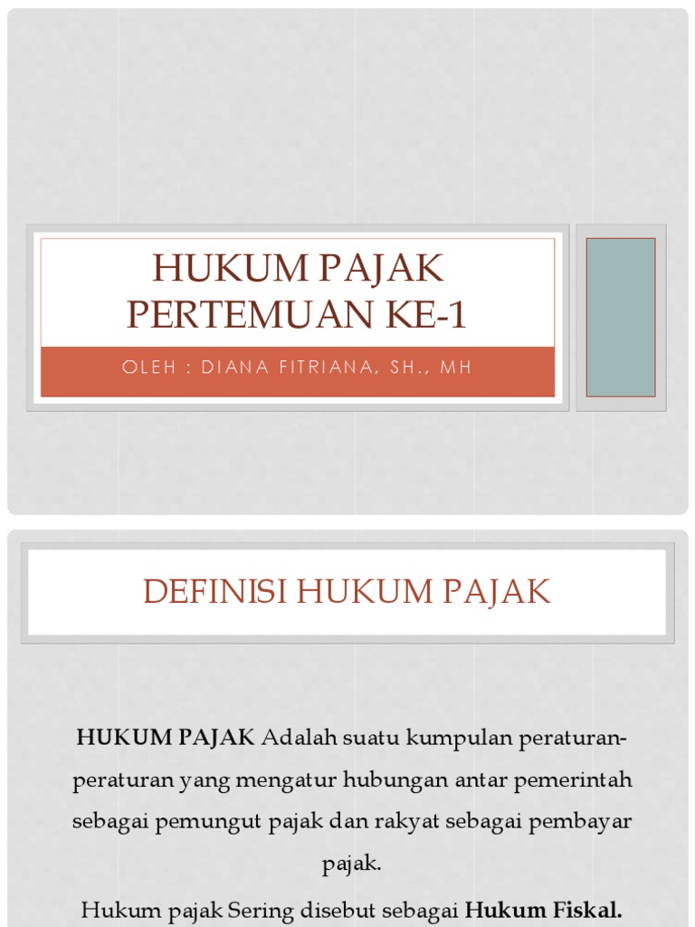 Pertemuan Ke-1 Ruang Lingkup Hukum Pajak | PDF | Politik | Ilmu Sosial