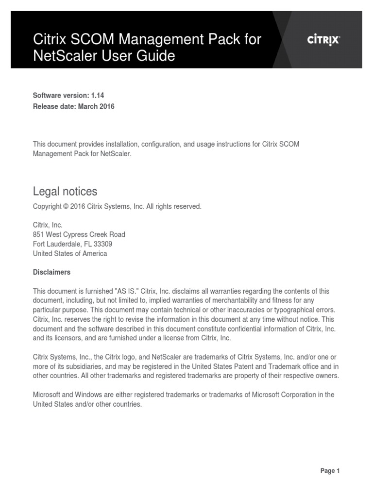 1 14 User Guide Netscaler | PDF | Computer Network | Transport Layer Security