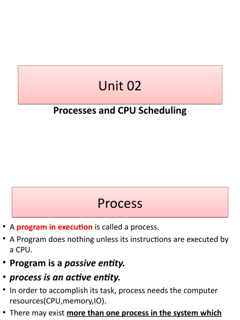 Operating System Processes And Cpu Scheduling Pdf Process Computing Scheduling Computing