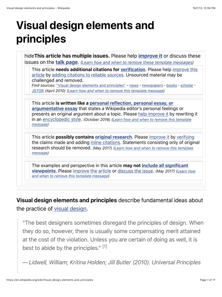 Visual Design Elements and Principles - Wikipedia | PDF | Aesthetics ...