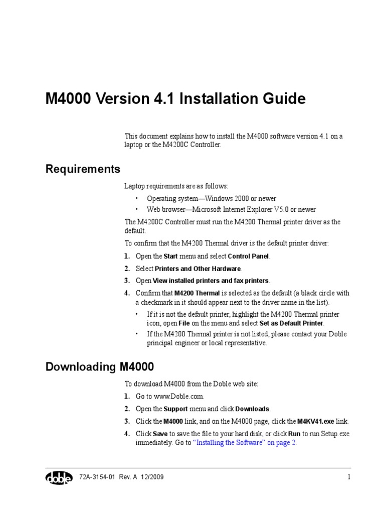 M4000 Installation Guide v4 - 1 | PDF | Computer File | Internet & Web