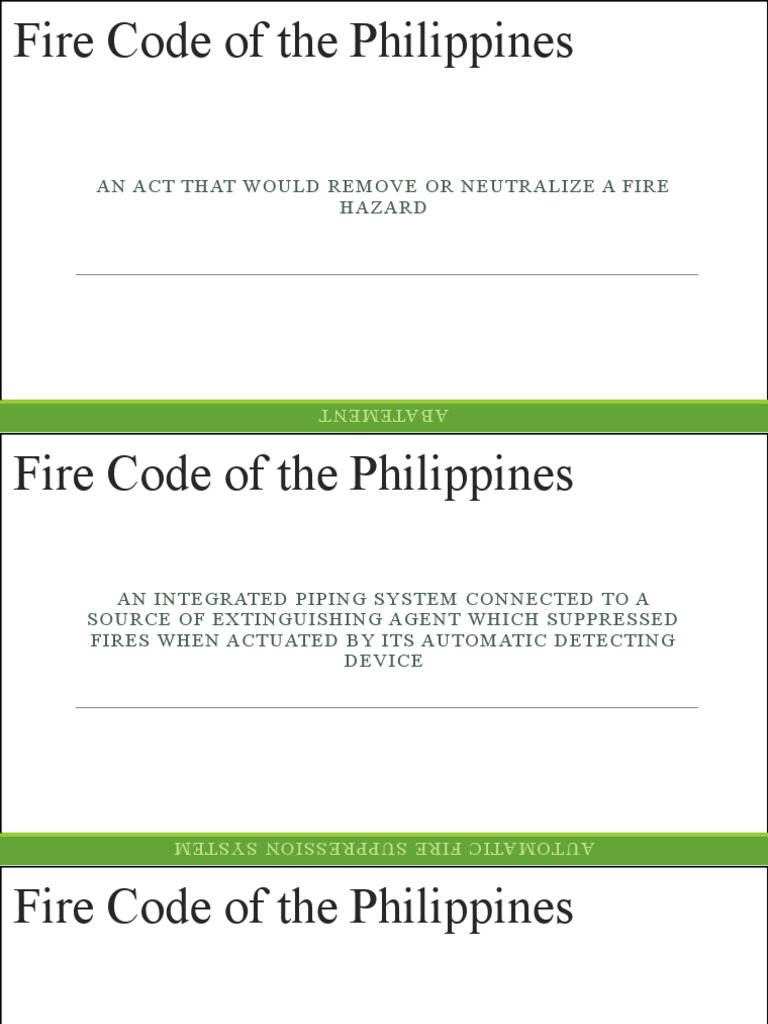 Flash Cards Questions Fire Code of The Philippines | PDF | Fires ...