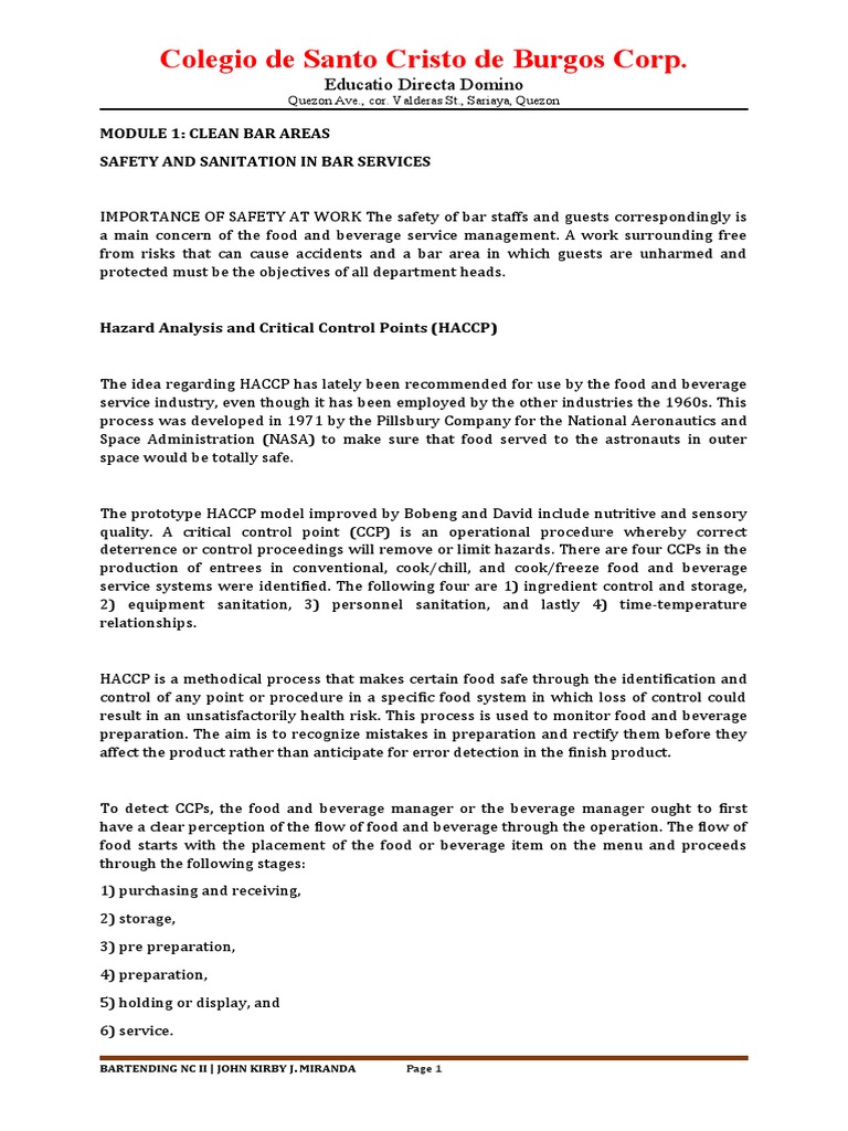 Bartending NC II | PDF | Whisky | Scotch Whisky