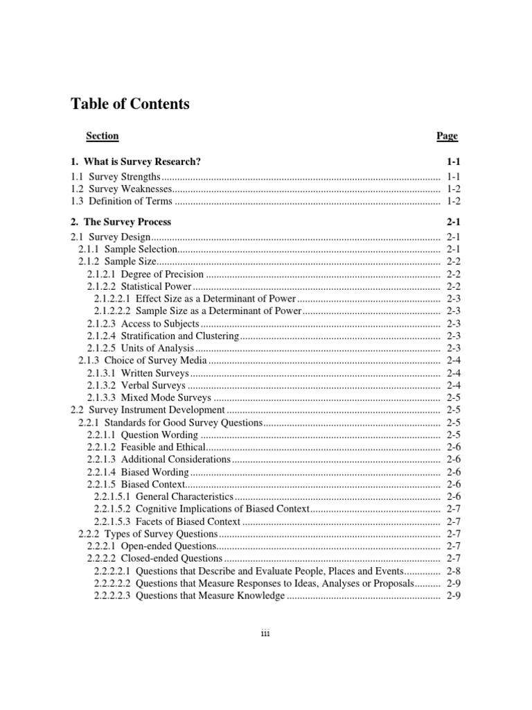 Section 1. What Is Survey Research? 1-1 | PDF | Survey Methodology ...