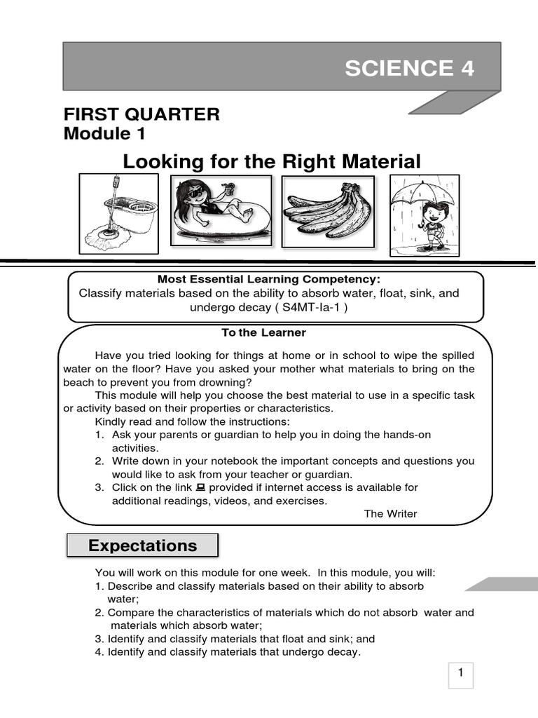 Science 4 Q1 Week 1 | PDF | Matter | Compost