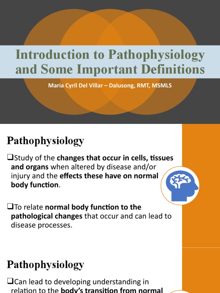 Pathophysiology and Disease Etiology Overview | PDF | Pathology | Infection