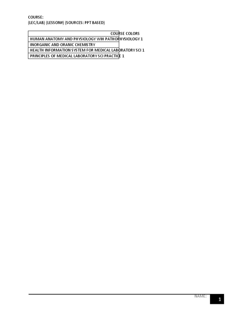 Transes Template for Medical Courses | PDF | Science & Mathematics