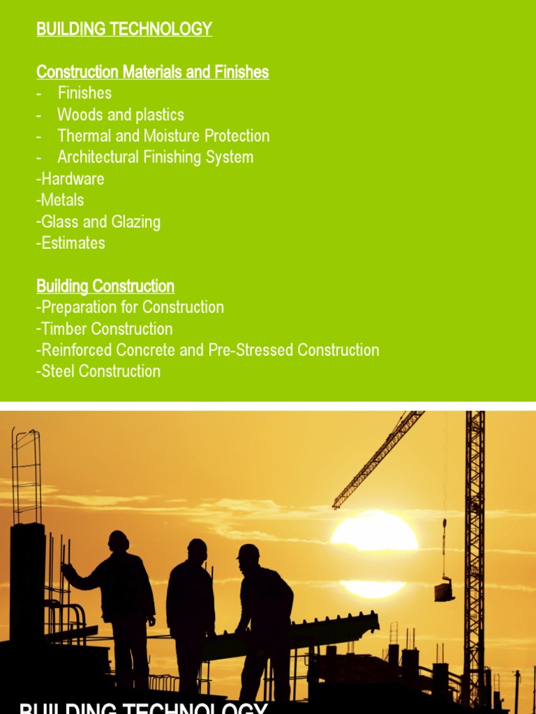 Building Tech Guide - Construction Materials & Finishes | PDF ...