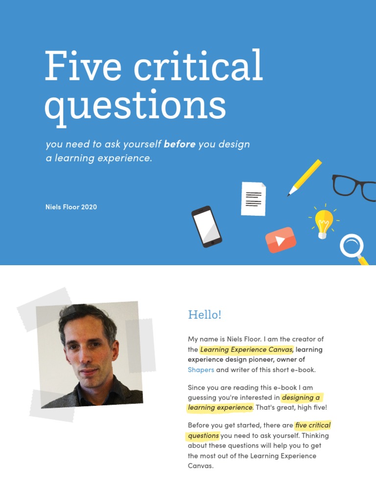 Five Critical Questions: You Need To Ask Yourself Before You Design A ...