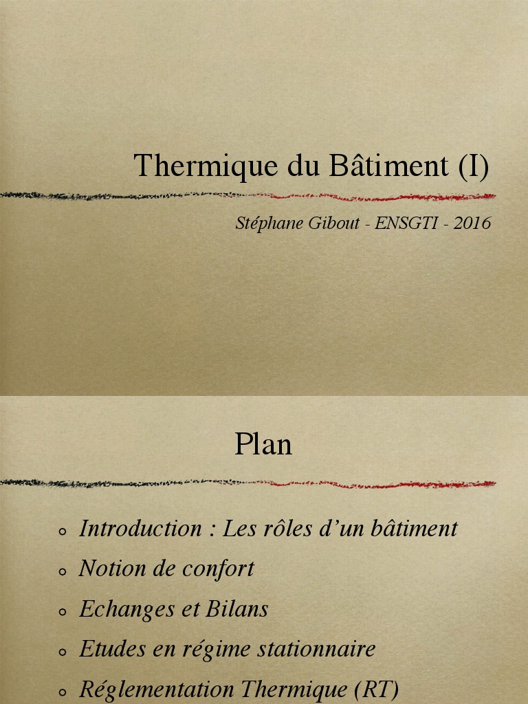 Thermique Du Bat | PDF | Physique appliquée et interdisciplinaire | La nature
