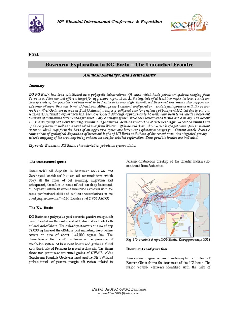 22.basement Exploration in KG Basin - The Untouched Frontier | PDF ...