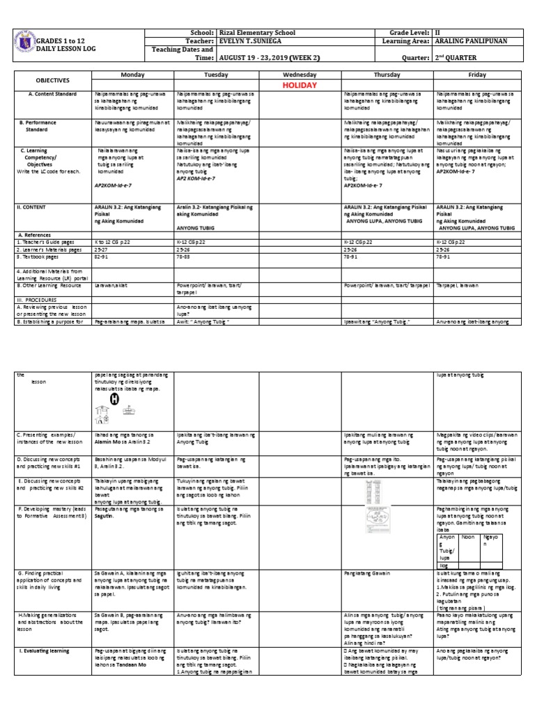AP 2 Q2 Week 2 DLL | PDF
