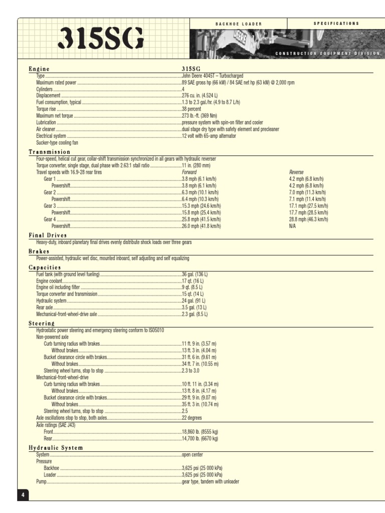 Bell TLB 315SG - 0110 | PDF | Transmission (Mechanics) | Loader (Equipment)