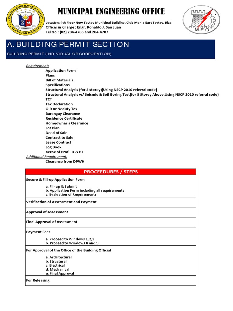 Taytay Building Permit | PDF
