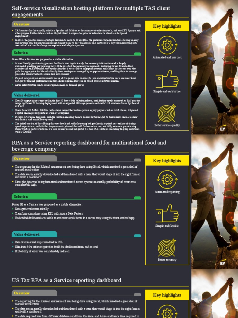 Power BI As A Service Client Success Stories | PDF | Visualization ...
