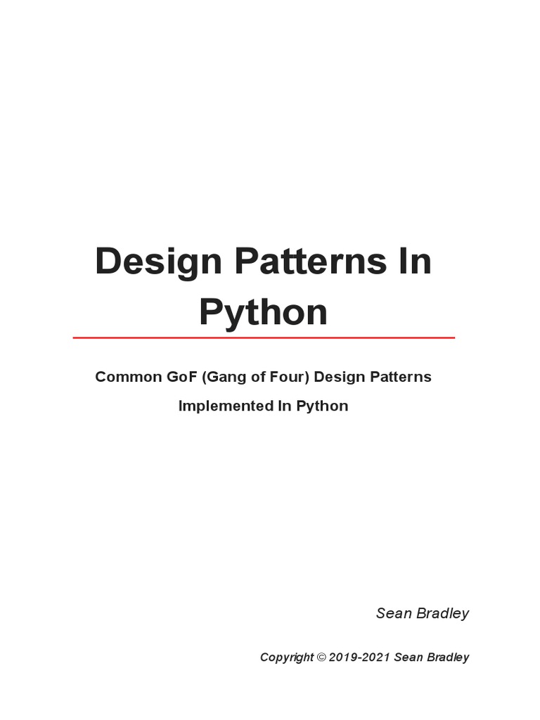 Design Patterns in Python Common GOF (Gang of Four) | PDF | Class ...