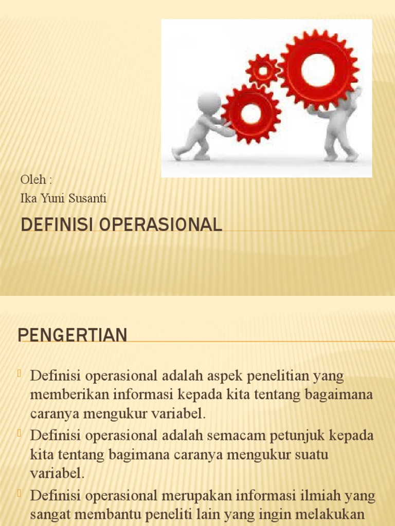 Definisi Operasional | PDF | Karier & Perkembangan | Pengembangan Diri