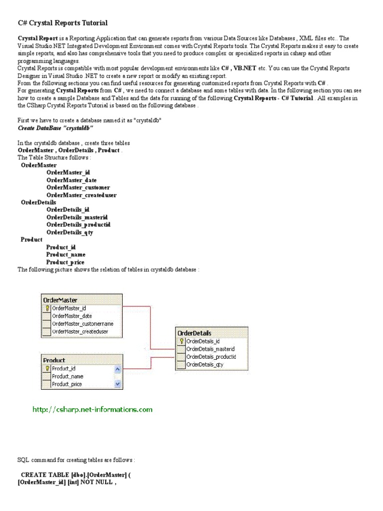 C# Crystal Reports Step-by-Step Guide | PDF | C Sharp (Programming Language) | Parameter ...