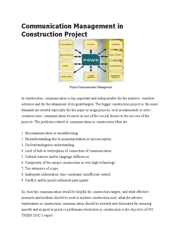 Communication Management | PDF | Communication | Project Management