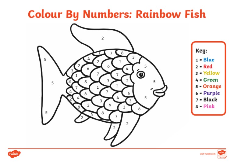 Rainbow Fish Coloring Page Pdf
