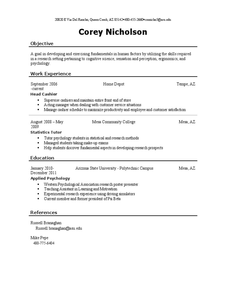 Corey Nicholson: Objective | PDF | Career & Growth