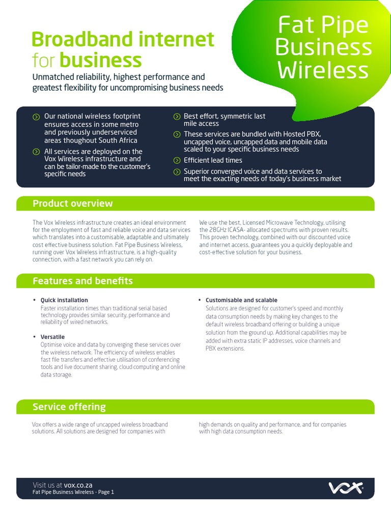 Business Wireless Solutions SA | PDF | Internet Access | Wireless