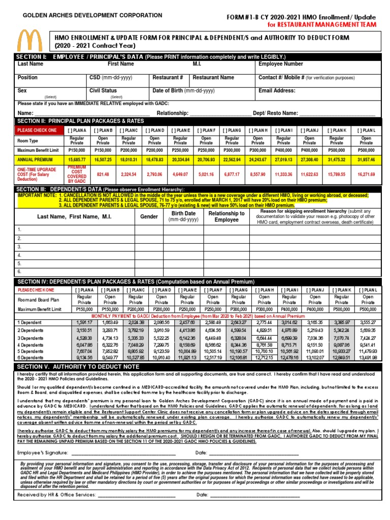 HMO Enrollment Form | PDF | Medicare (United States) | Insurance