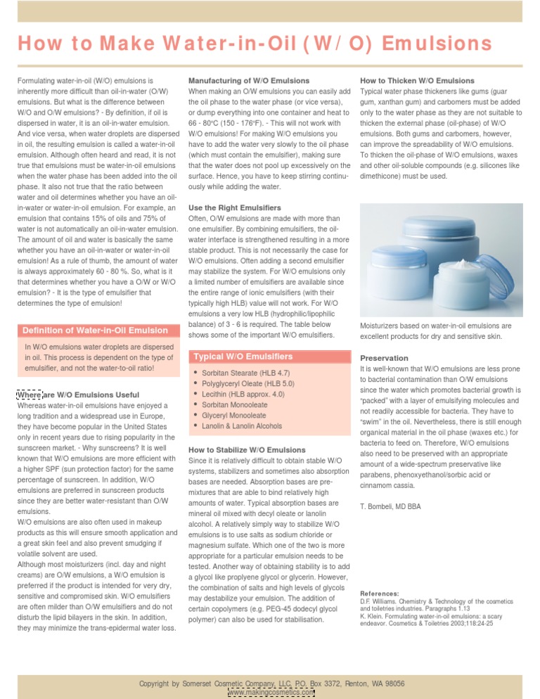 27 How To Make Water in Oil Emulsions | PDF | Emulsion | Soft Matter
