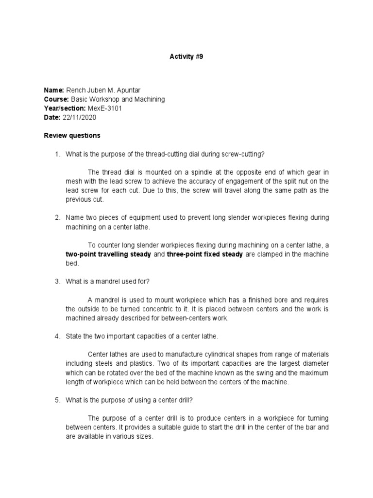 Activity #9 | PDF | Crafts | Woodworking