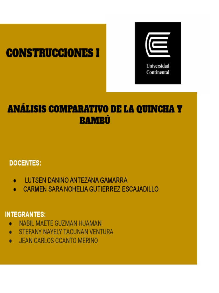 Comparativa: Muros de Quincha y Bambú | PDF | Fundación (Ingeniería ...