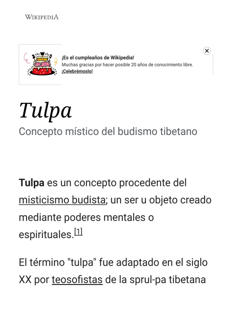 Tulpa - Wikipedia, La Enciclopedia Libre | PDF | Creencia religiosa y ...