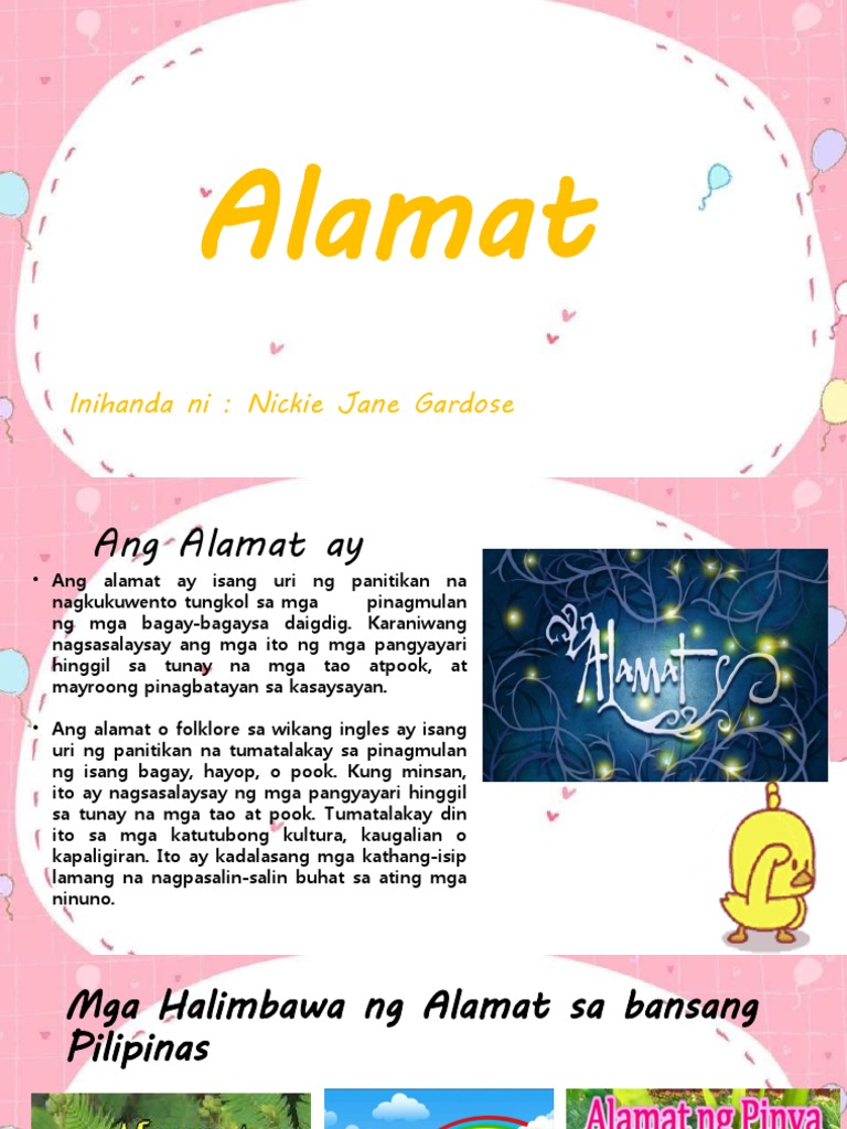 Halimbawa Ng Alamat Mga Tula At Halimbawa NG Mga Alamat | PDF